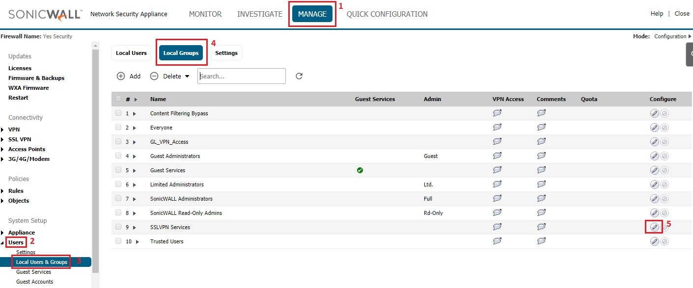 Configurando segundo fator de autenticação Google no SonicWall